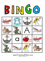 Preschool Bingo Printable