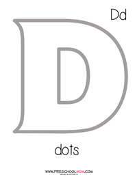 Letter D Preschool Printables